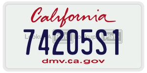 74205S1 (CA) License Plate: User Reports & Vehicle Information!
