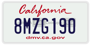 8MZG190 (CA) License Plate: User Reports & Vehicle Information!