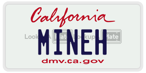 MINEH (CA) License Plate: User Reports & Vehicle Information!