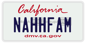 NAHHFAM (CA) License Plate: User Reports & Vehicle Information!