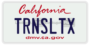 TRNSLTX (CA) License Plate: User Reports & Vehicle Information!