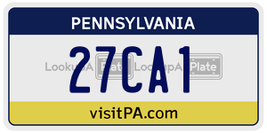 27CA1 (PA) License Plate: User Reports & Vehicle Information!