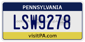 LSW9278 (PA) License Plate: User Reports & Vehicle Information!