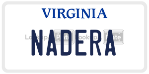 NADERA (VA) License Plate: (1) User Reports & Vehicle Information!